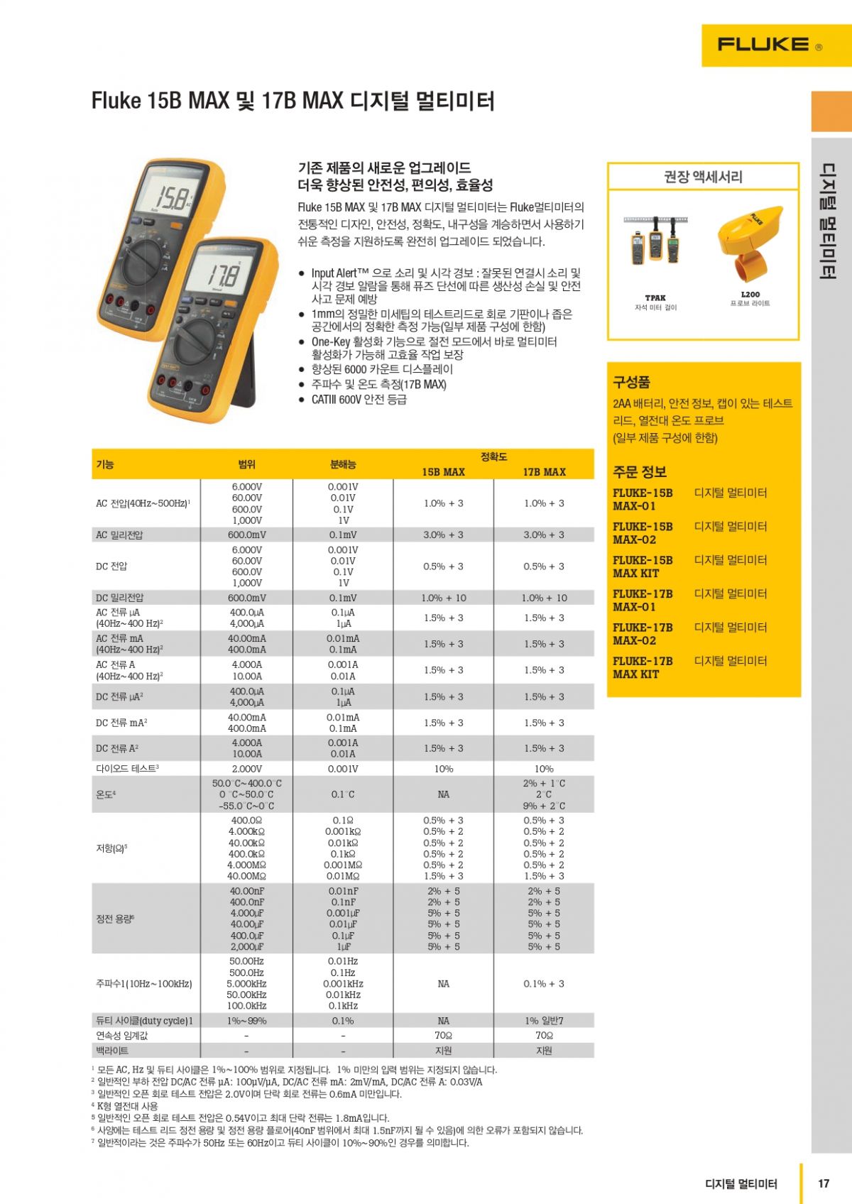 15B MAX 및 17B MAX 디지털 멀티미터 > Test Solution | 제이지텍